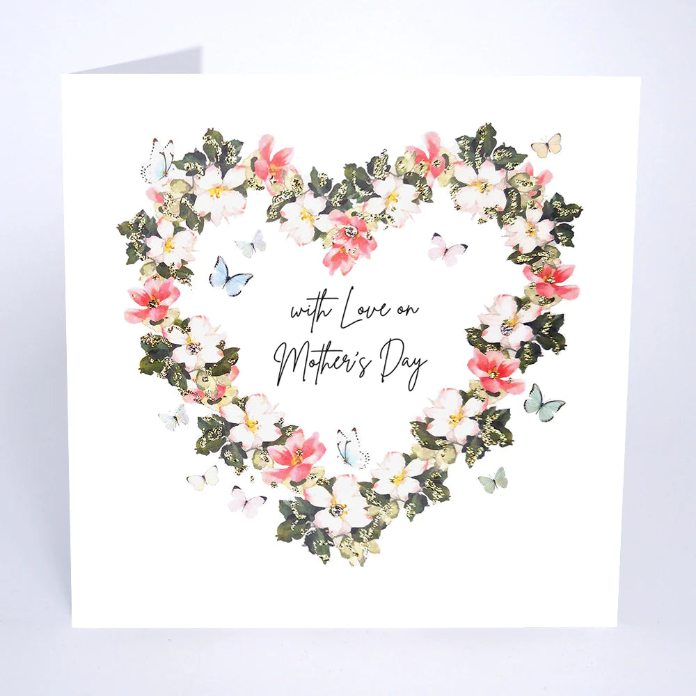 Floral Heart with Love on Mother's Day Card - Five Dollar Shake - Daisy ...