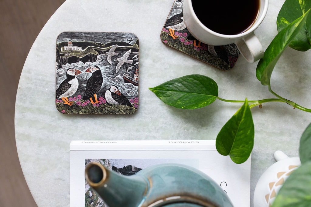 Fair Isle Puffins Coasters: Angela Harding - Museums & Galleries ...