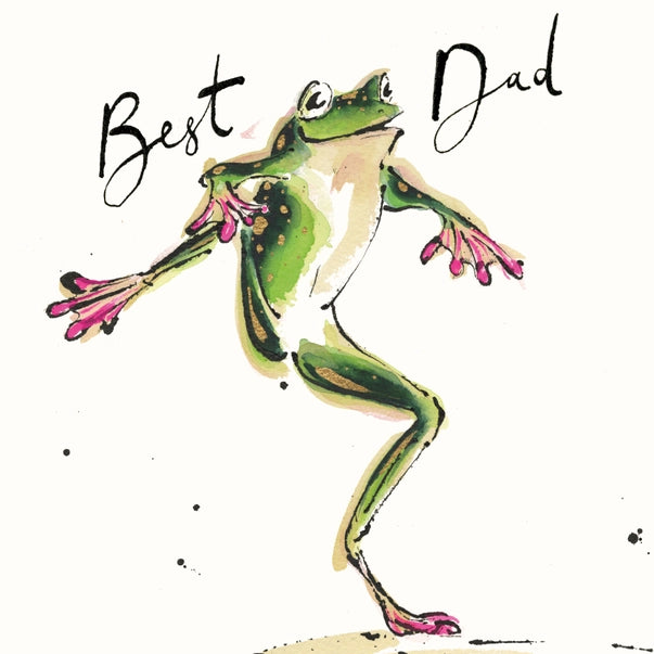 Best Dad Frog Greeting Card - Anna Wright - Daisy Chain Gift Company