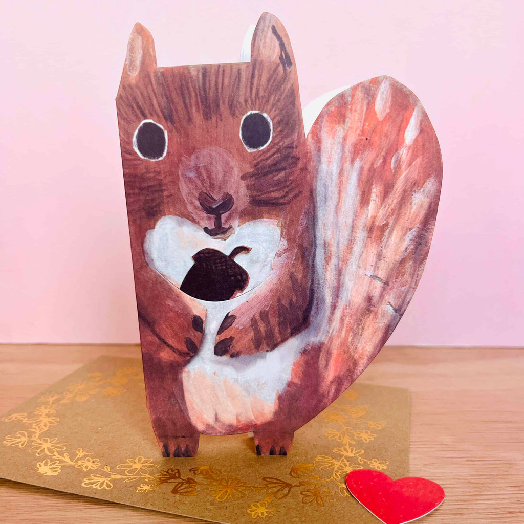 Squirrel Cut Out Greeting Card - Laura Skilbeck - Daisy Chain Gift Company