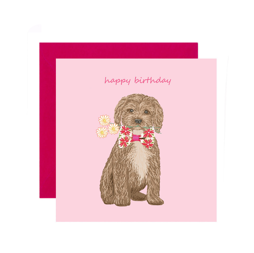 Cockapoo Happy Birthday Greeting Card - Apple & Clover - Daisy Chain ...