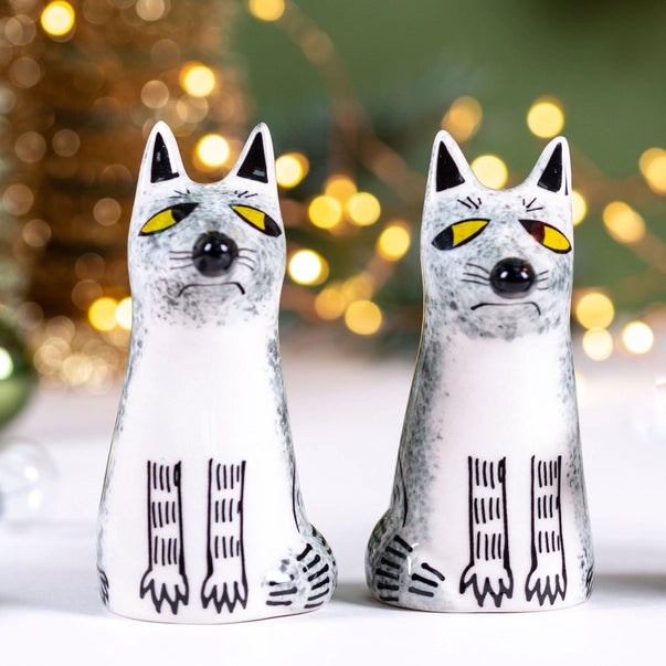 Wolf Salt & Pepper Shakers - Hannah Turner - Daisy Chain Gift Company