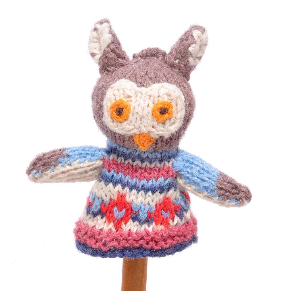 Owl Mini Finger Puppet - Chunki Chilli - Daisy Chain Gift Company