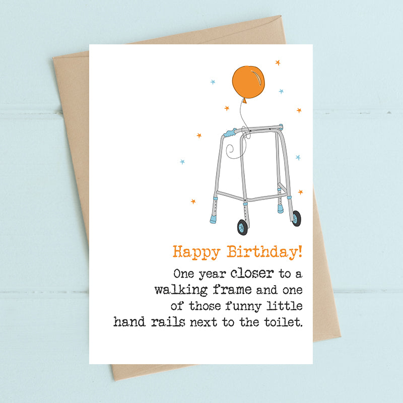 One Year Closer to a Walking Frame Card - Dandelion Stationery - Daisy ...