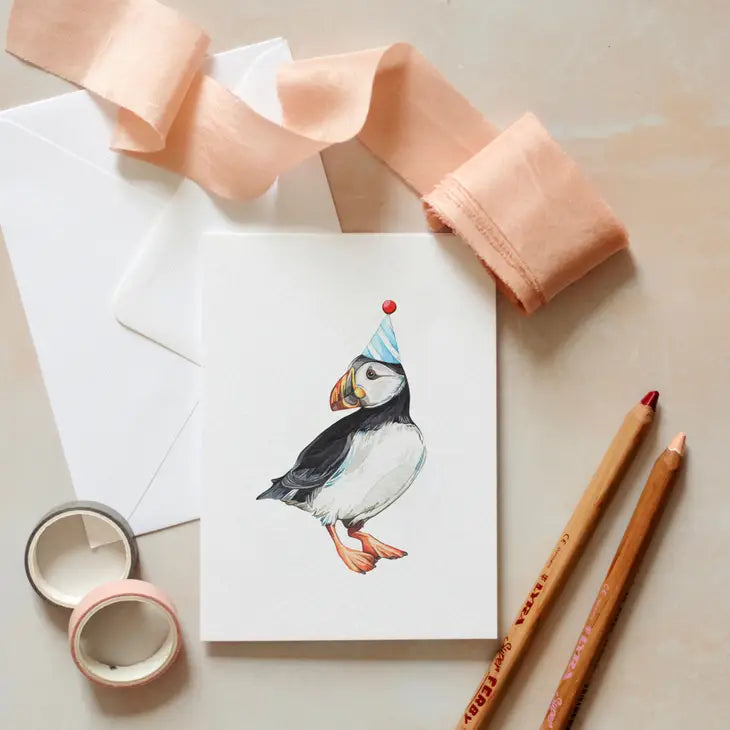 Puffin Party Greeting Card - Sophie Brabbins - Daisy Chain Gift Company