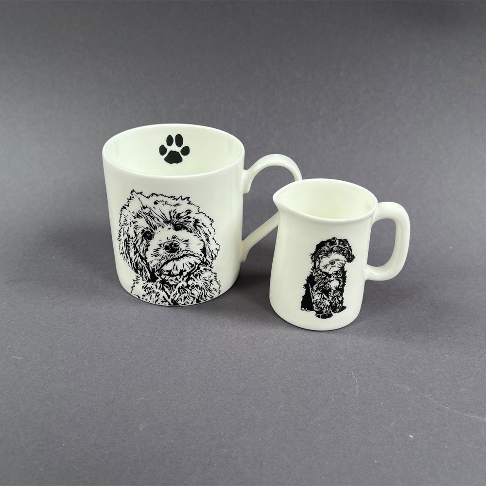 Cockapoo Fine Bone China Jug - Penguin Ink - Daisy Chain Gift Company