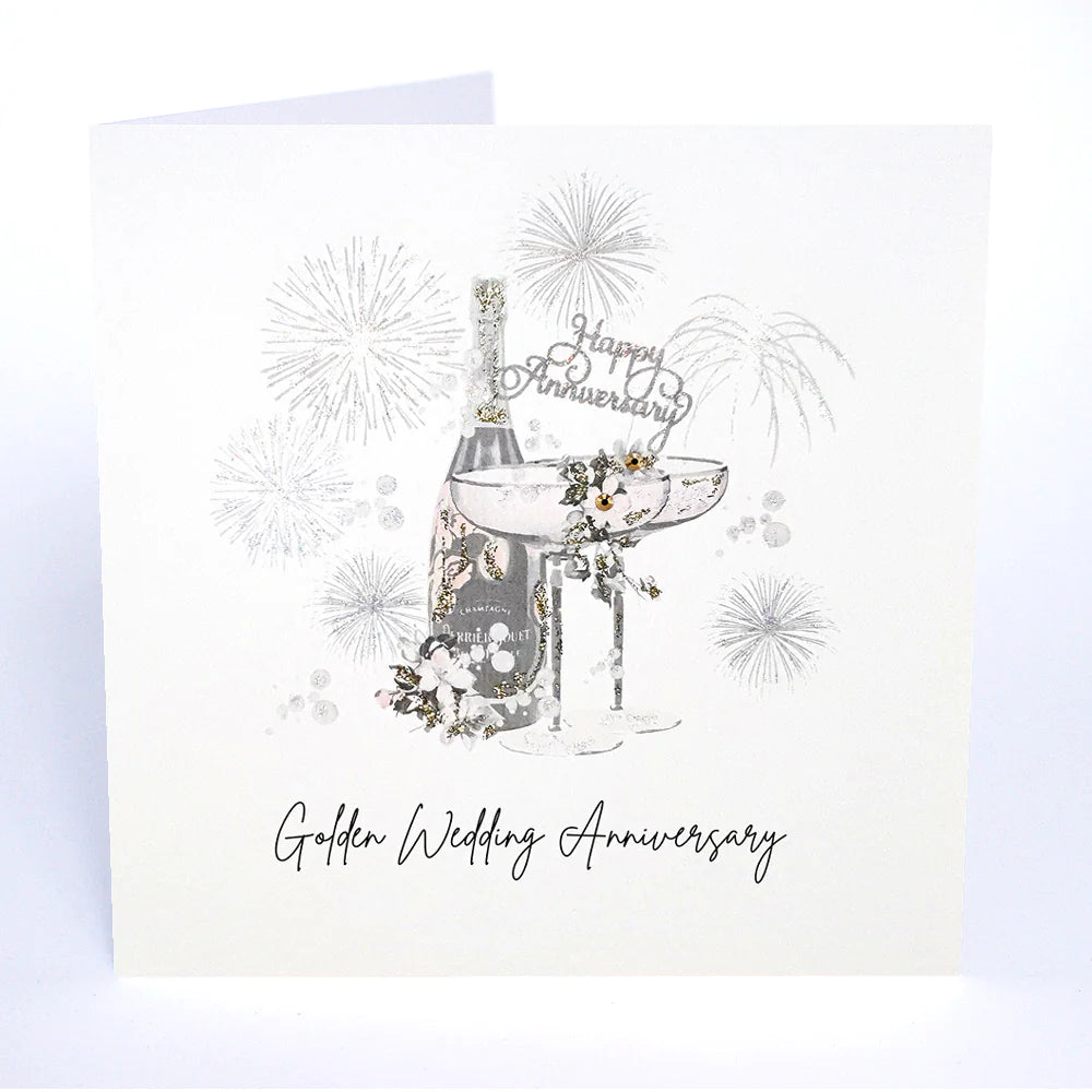 Golden Wedding Anniversary Card - Five Dollar Shake - Daisy Chain Gift ...
