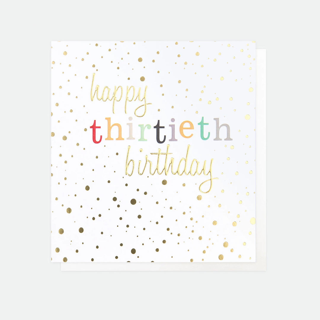 Happy Thirtieth Birthday Card - 30th Birthday Card - Caroline Gardner ...